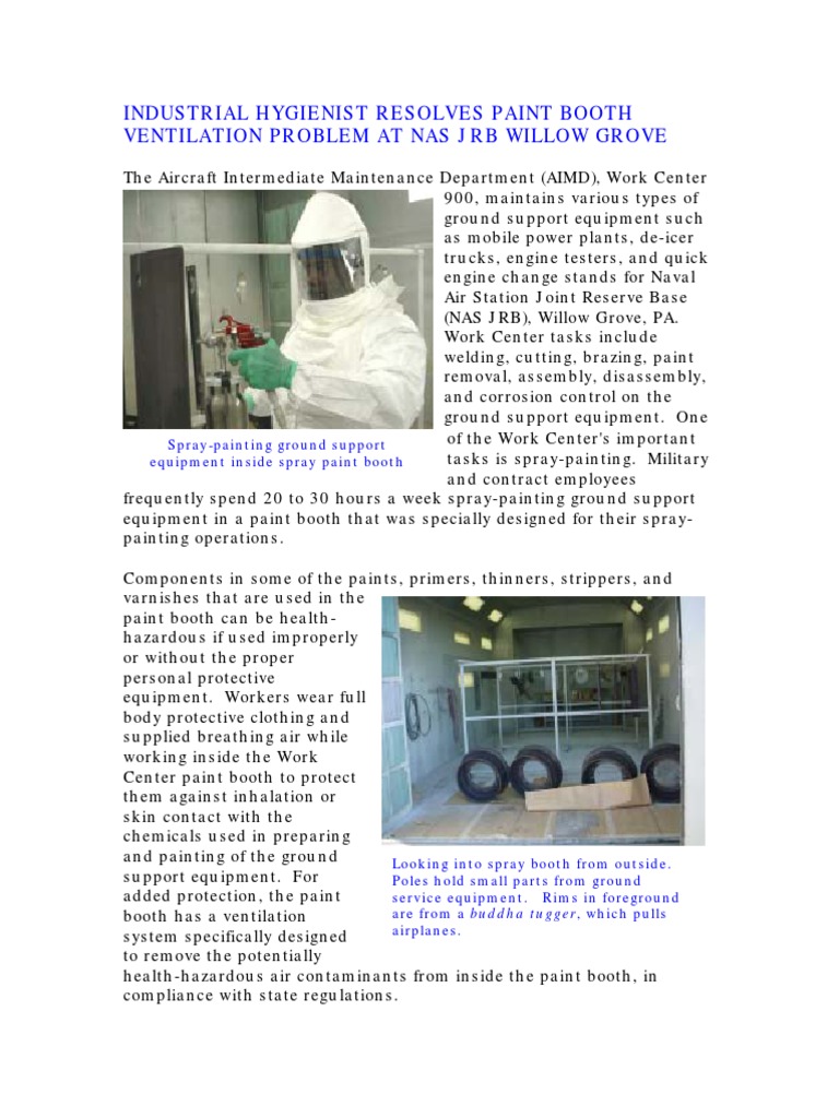 093 Paint Booth Vent | PDF | Occupational Hygiene | Safety