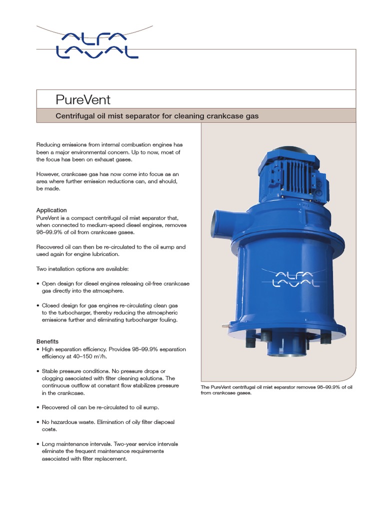 PureVent: Efficient Crankcase Gas Separator | PDF | Internal Combustion ...