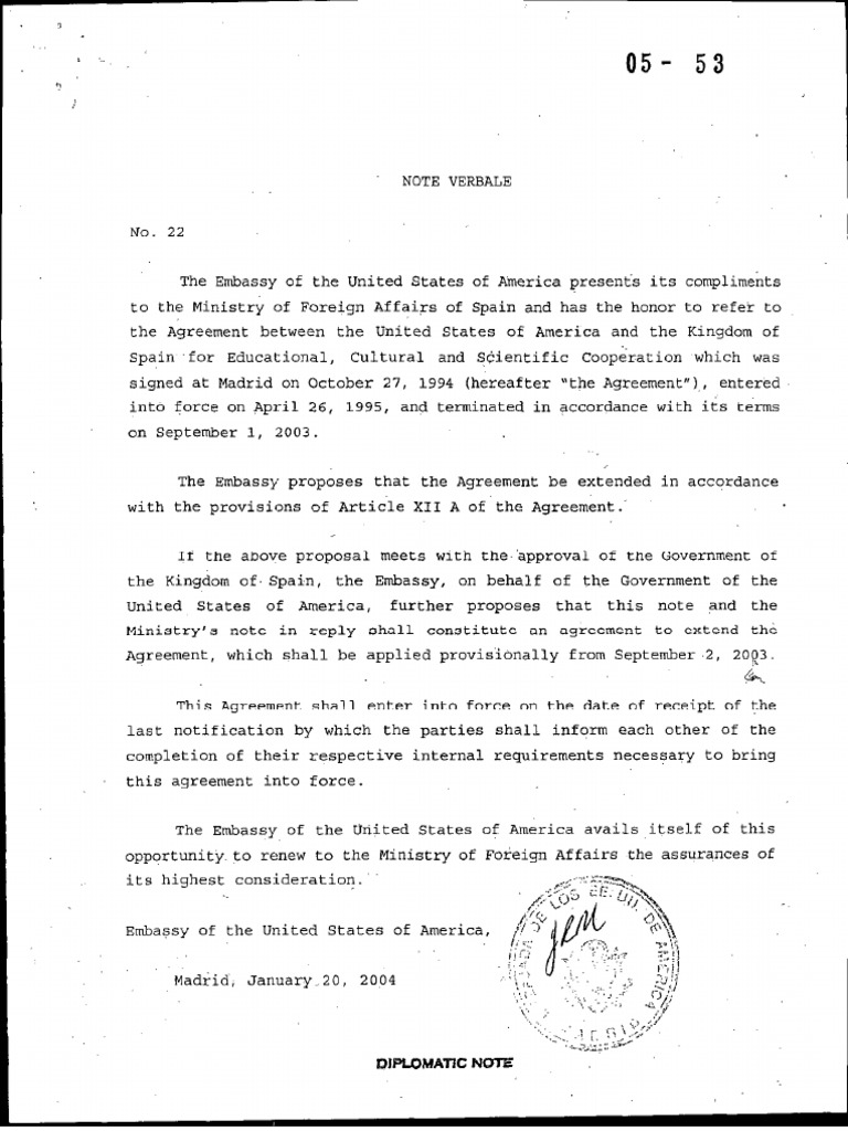 Verbal Note Sample 1 | PDF