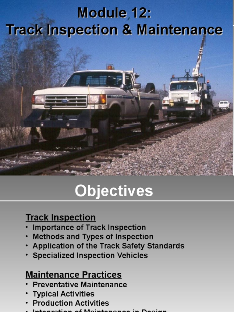 12 Track Inspection & Maint Jan 10 | PDF | Track (Rail Transport ...