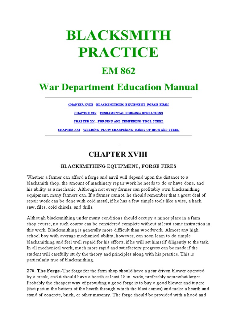 Blacksmith Fundamentals PDF | PDF | Forge | Blacksmith