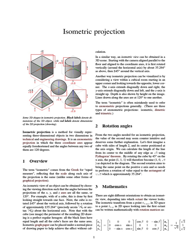 Isometric Projection | PDF | Classical Geometry | Art Media
