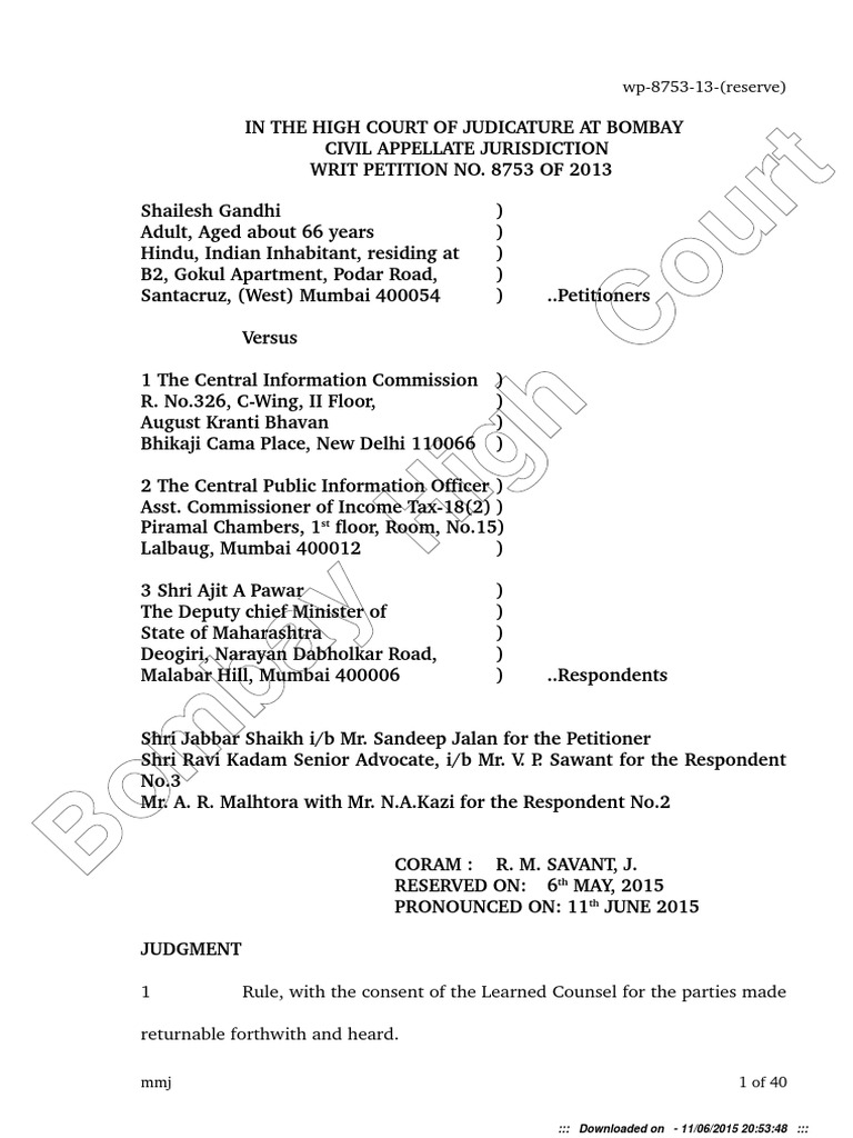 Ajit Pawar Judgement | PDF | Supreme Court Of India | Judgment (Law)