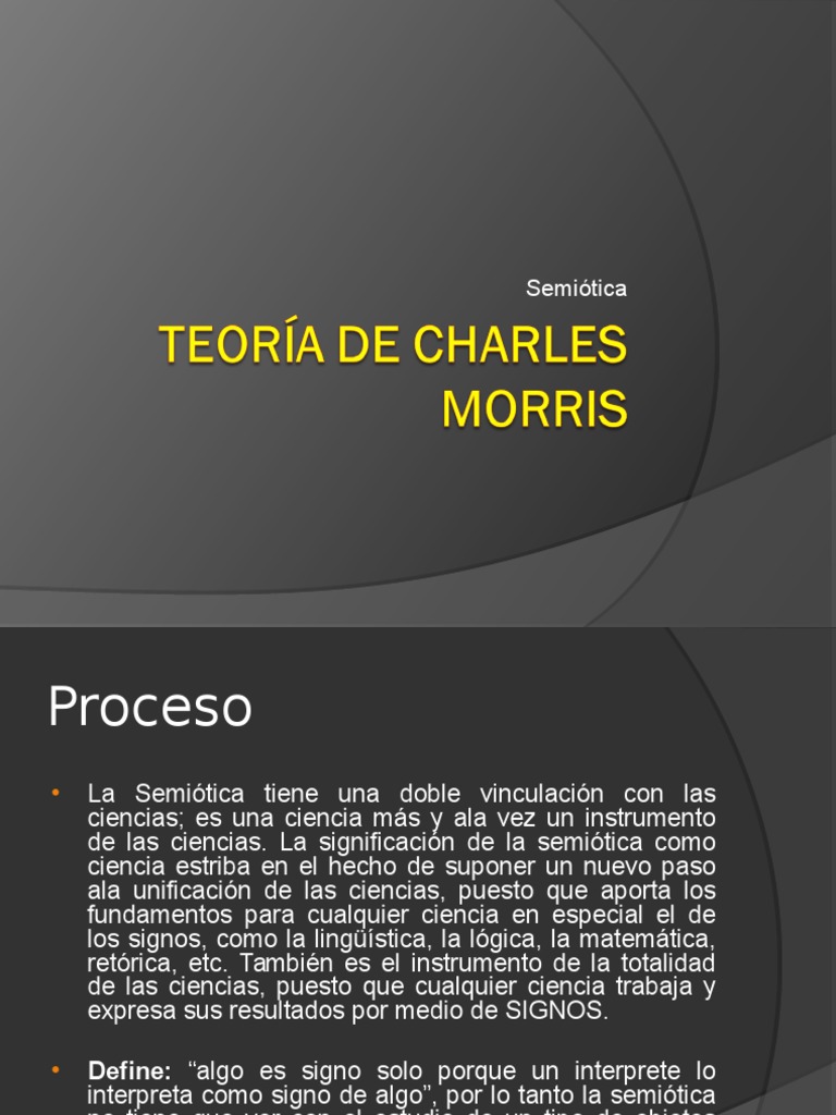 Teoría de Charles Morris | PDF | Semiótica | Science