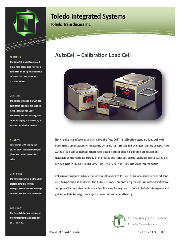 Flyer AutoCell | PDF | Calibration | Ton