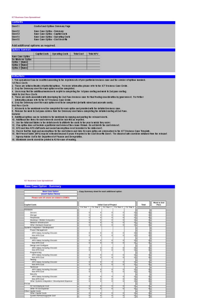 ICT Costing Spreadsheet | PDF | Net Present Value | Computing