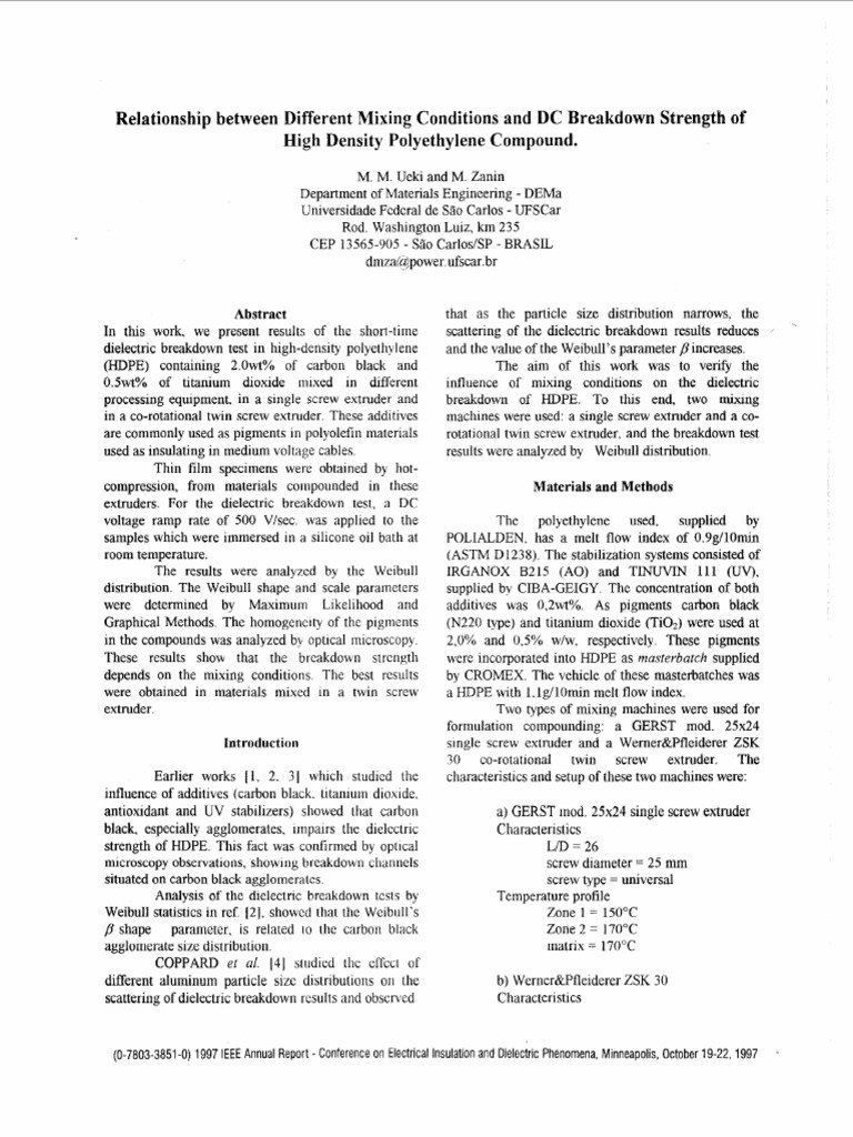 Relationship Between Different Mixing Conditions and DC Breakdown ...