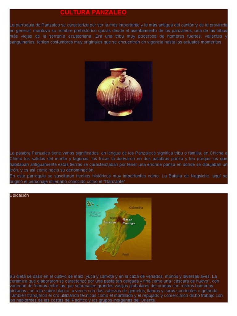 Cultura Panzaleo | PDF | Carnaval | Agricultura
