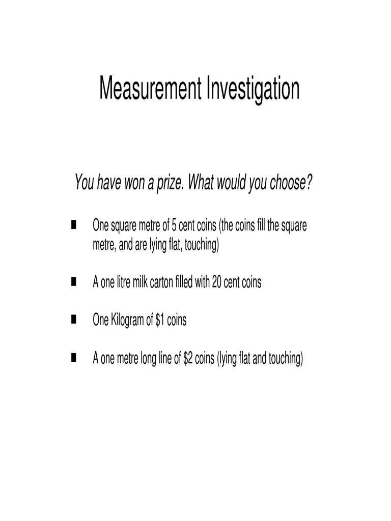 Measurement Investigation | PDF | Cooking, Food & Wine | Home & Garden