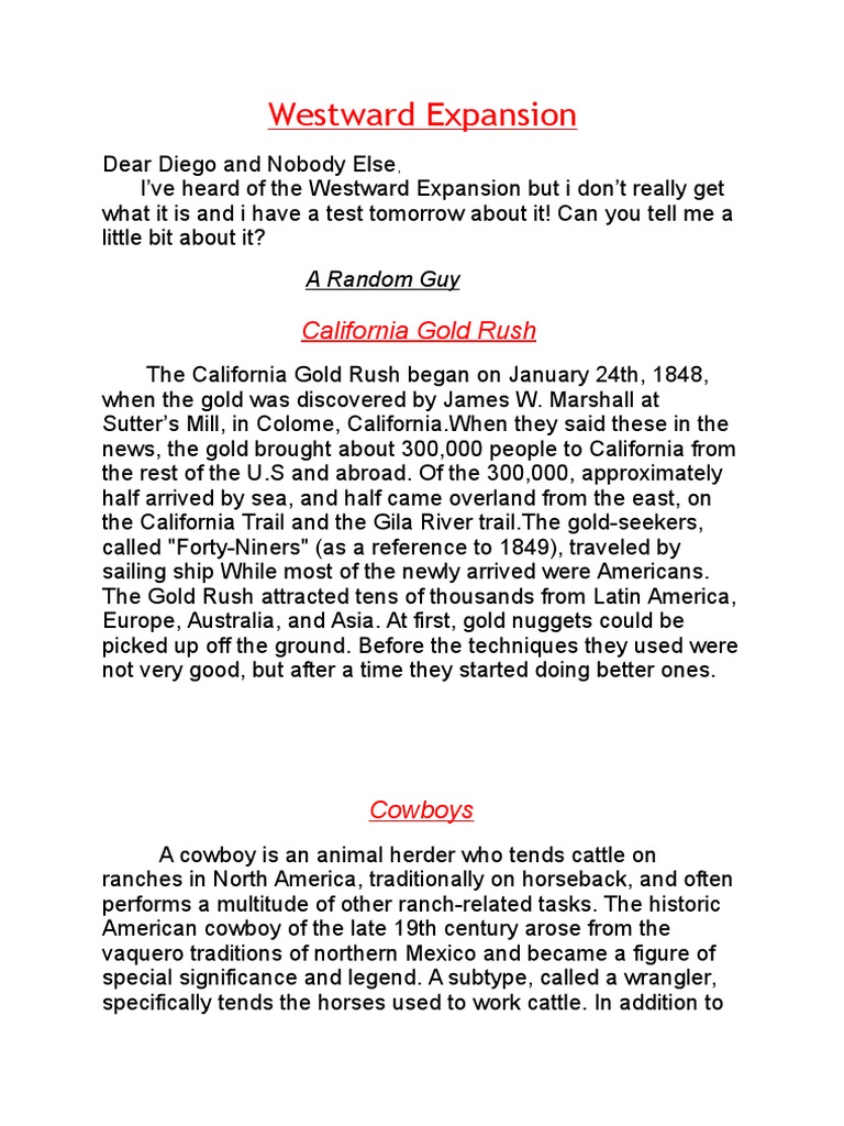 Westward Expansion | PDF | Cowboys | Indigenous Peoples Of The Americas
