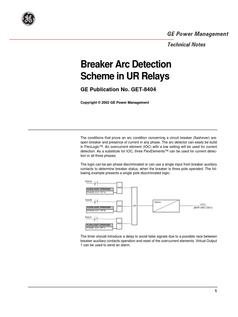 Breaker Arc Detection Scheme in UR Relays | PDF | Science & Mathematics ...