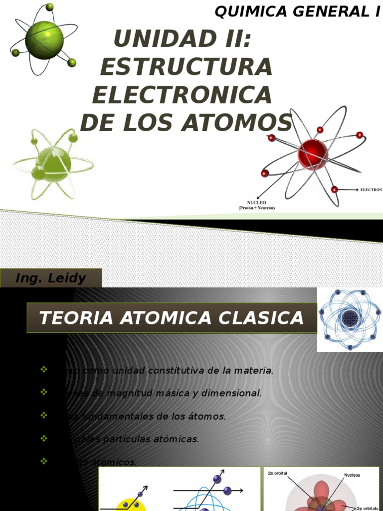 Unidad Ii Estructura Electronica De Los Atomos Pdf Configuración