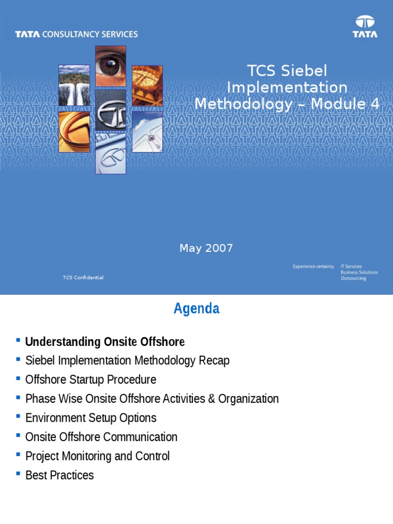 Guide To Implementing Siebel Crm Solutions Offshore Using Tcs Proven Methodology Pdf Remote
