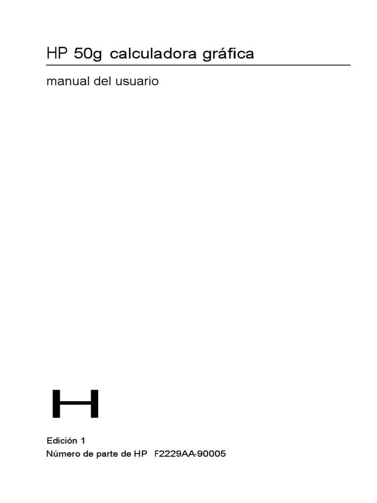 Manual de Usuario - Guía Básica HP50G | Descargar gratis PDF | Matriz (Matemáticas) | Calculadora