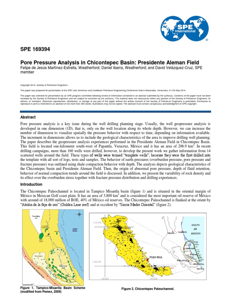 2014-SPE 169394-Pore Pressure Analysis in Chicontepec Basin-Presidente ...
