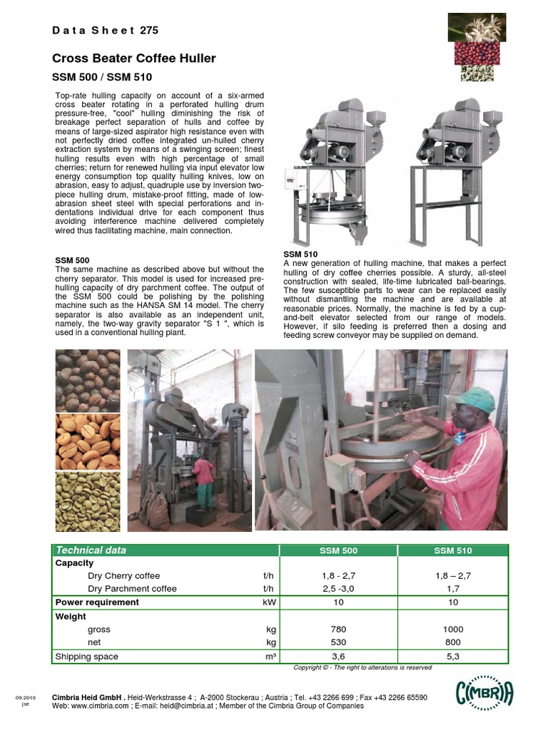 02 Coffee Huller Ssm500 | PDF