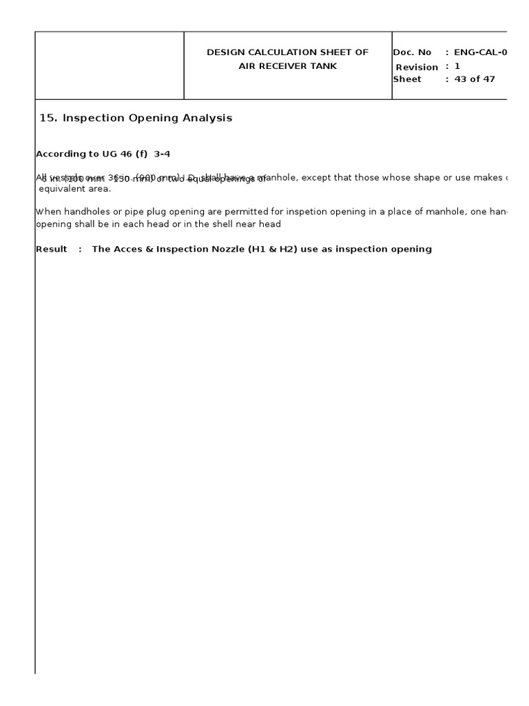 Inspection Opening | PDF