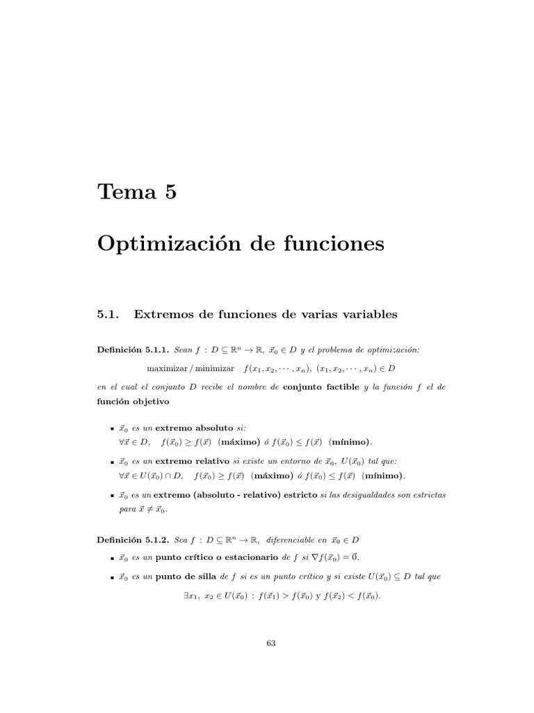 Optimización de Funciones | PDF | Optimización Matemática | Enseñanza de matemática