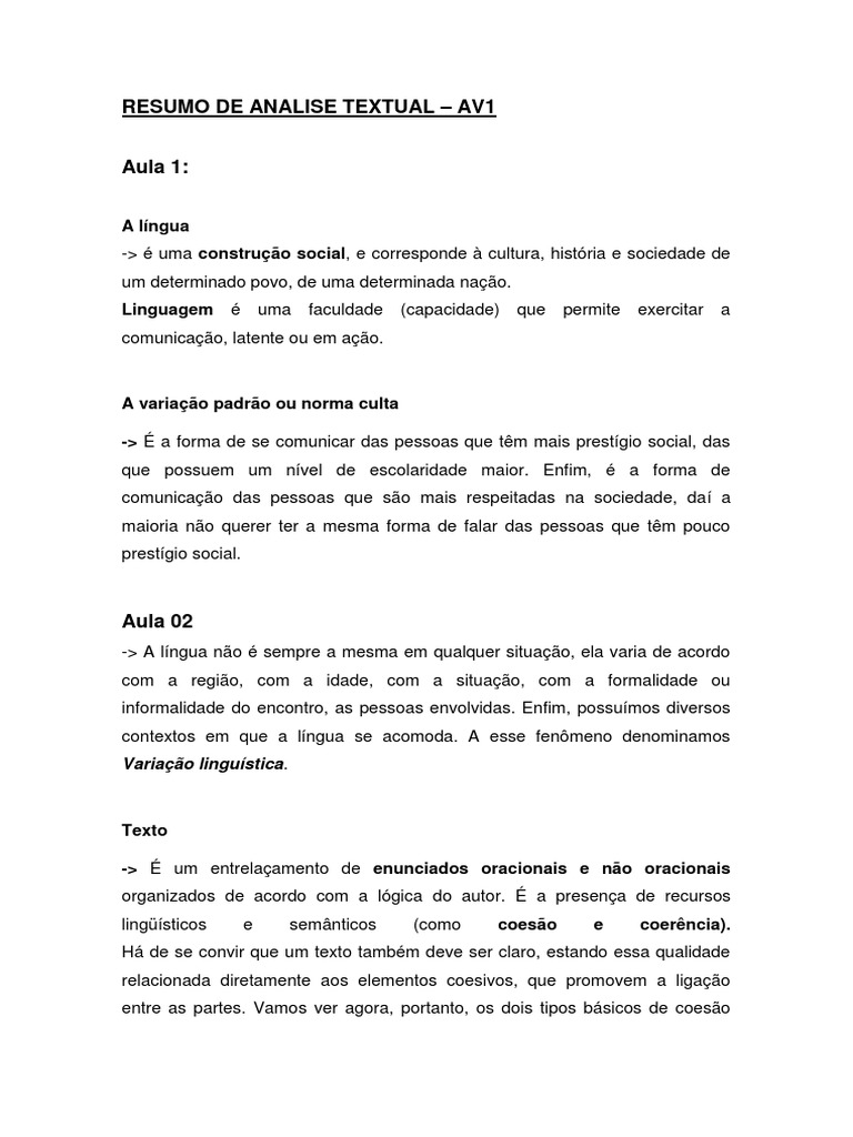 Resumo de Analise Textual | PDF | Argumento | Raciocínio dedutivo