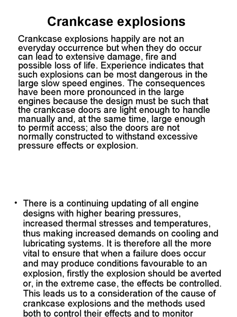 Crankcase Explosions 1 | PDF