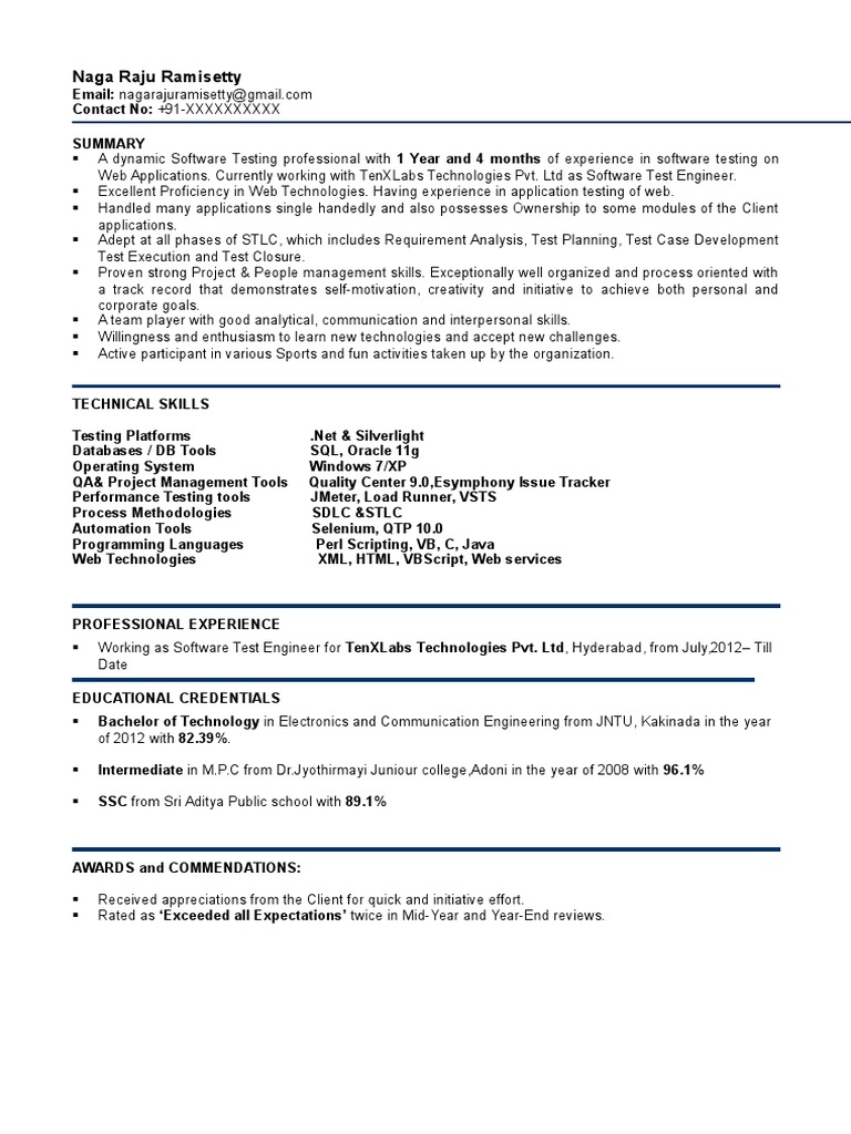 1.4 - Manual Testing Resume | PDF | Software Engineering | Computing