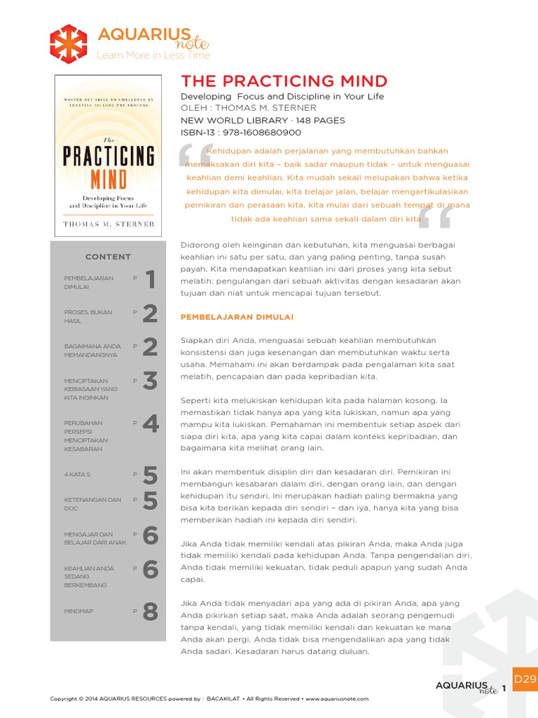 Aquarius: The Practicing Mind | PDF | Karier & Perkembangan ...