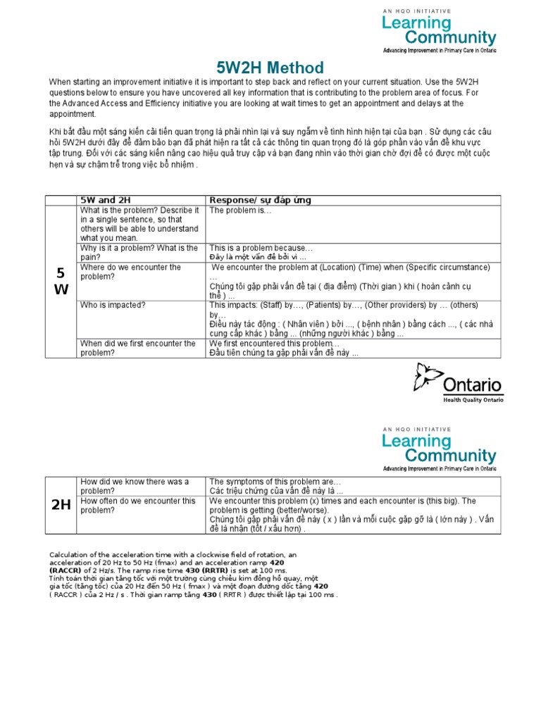 PC 5W2H Method en | PDF