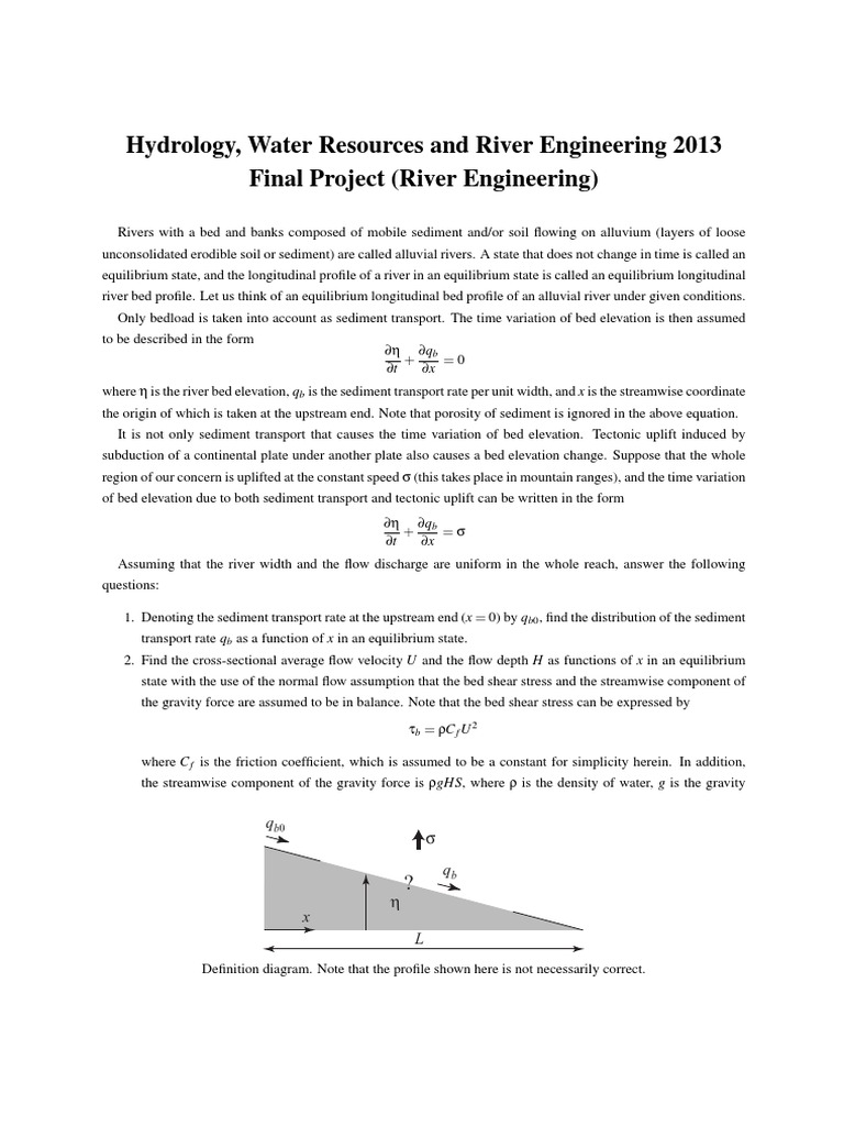 Hydrology, Water Resources and River Engineering 2013 Final Project ...