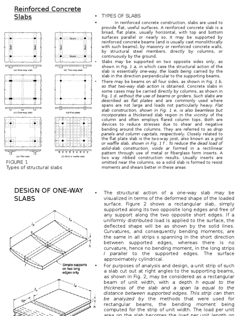 Design and Behavior of Reinforced Concrete One-Way Slabs | PDF ...