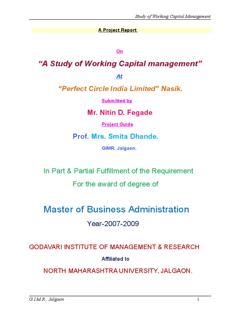 Working Capital Management | PDF | Working Capital | Revenue