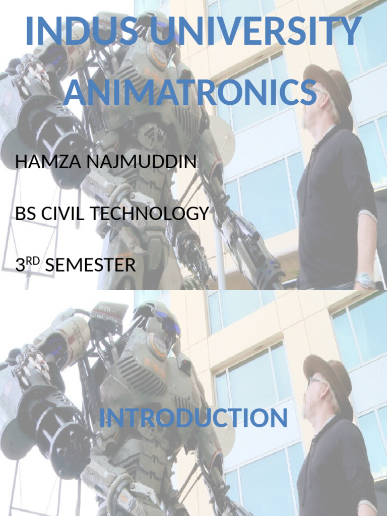 Animatronics: Hamza Najmuddin Bs Civil Technology 3 Semester | PDF