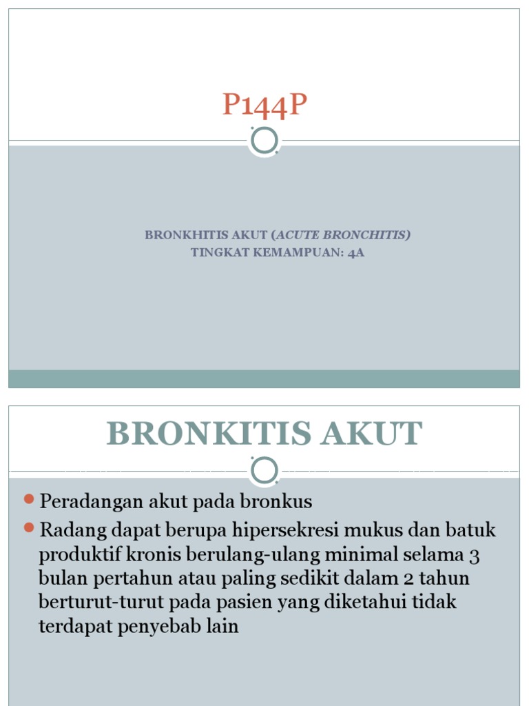 Bronkitis Akut | PDF