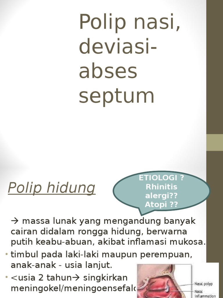 Polip Hidung: Gejala, Diagnosis, dan Perawatan | PDF | Kajian Bahasa ...