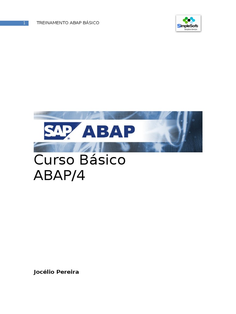 Curso ABAP básico: introdução à linguagem e conceitos | PDF | SQL | Sap Se
