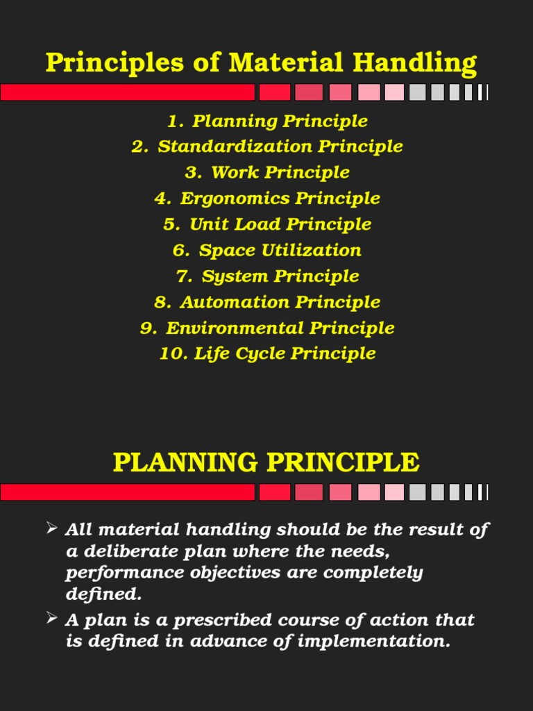 10 Principles of Material Handling | PDF