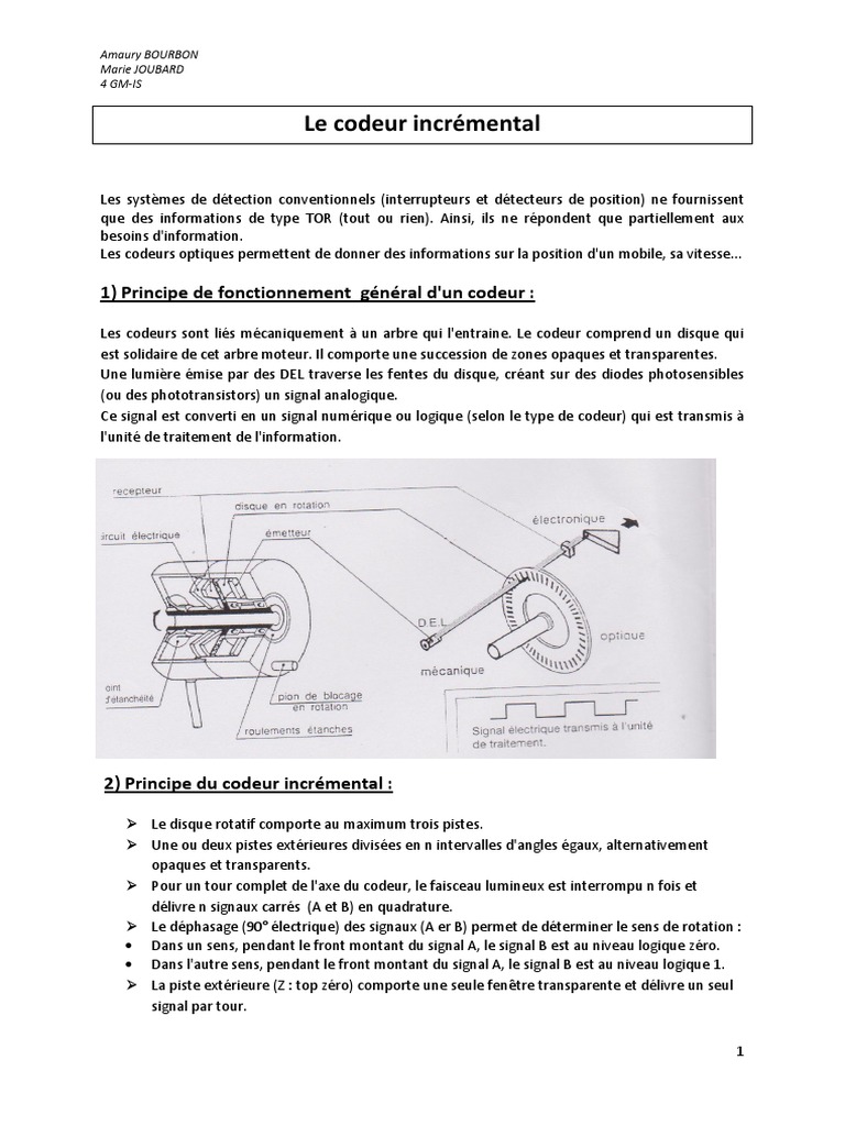 Le Codeur Incremental | PDF | Diode | Fréquence