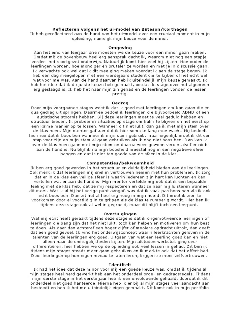 Reflecteren Volgens Het Ui-Model | PDF