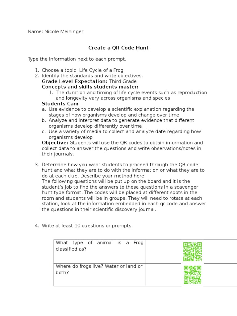 QR Code Hunt | PDF | Foreign Language Studies