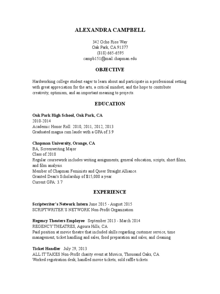 Alexandra Campbell Resume | PDF | Computing And Information Technology