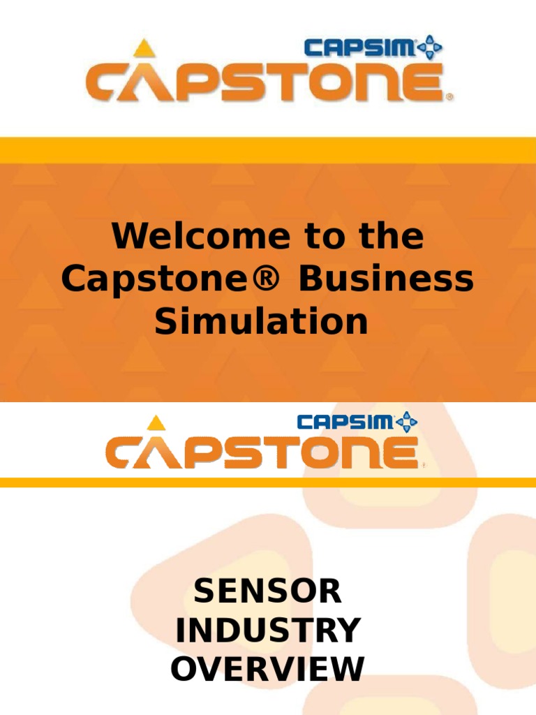 Welcome To The Capstone® Business Simulation | PDF | Financial Ratio ...