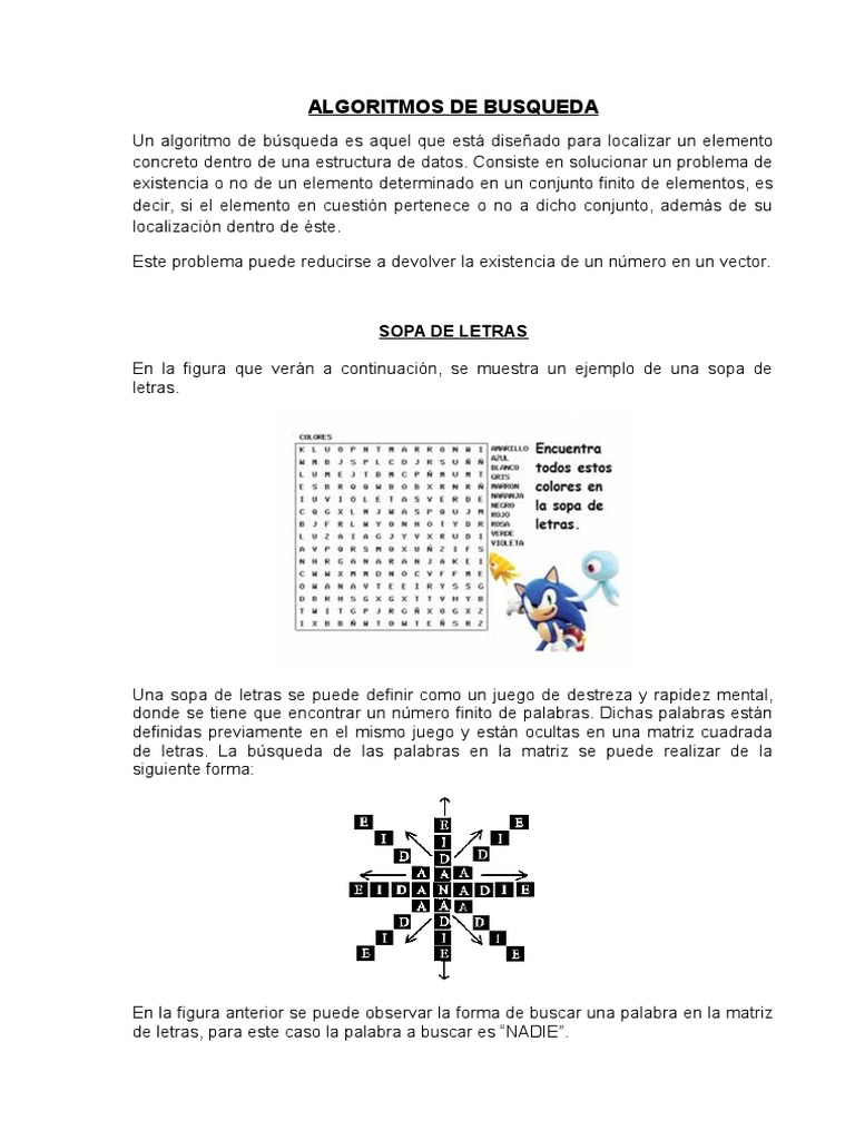 Algoritmos de Busqueda | PDF | Algoritmos | Áreas de informática