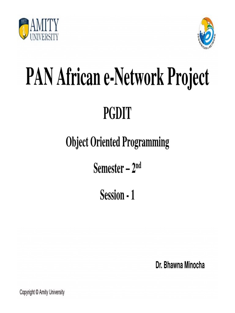 PAN African E-Network Project: Pgdit | PDF | Inheritance (Object Oriented Programming) | Class ...