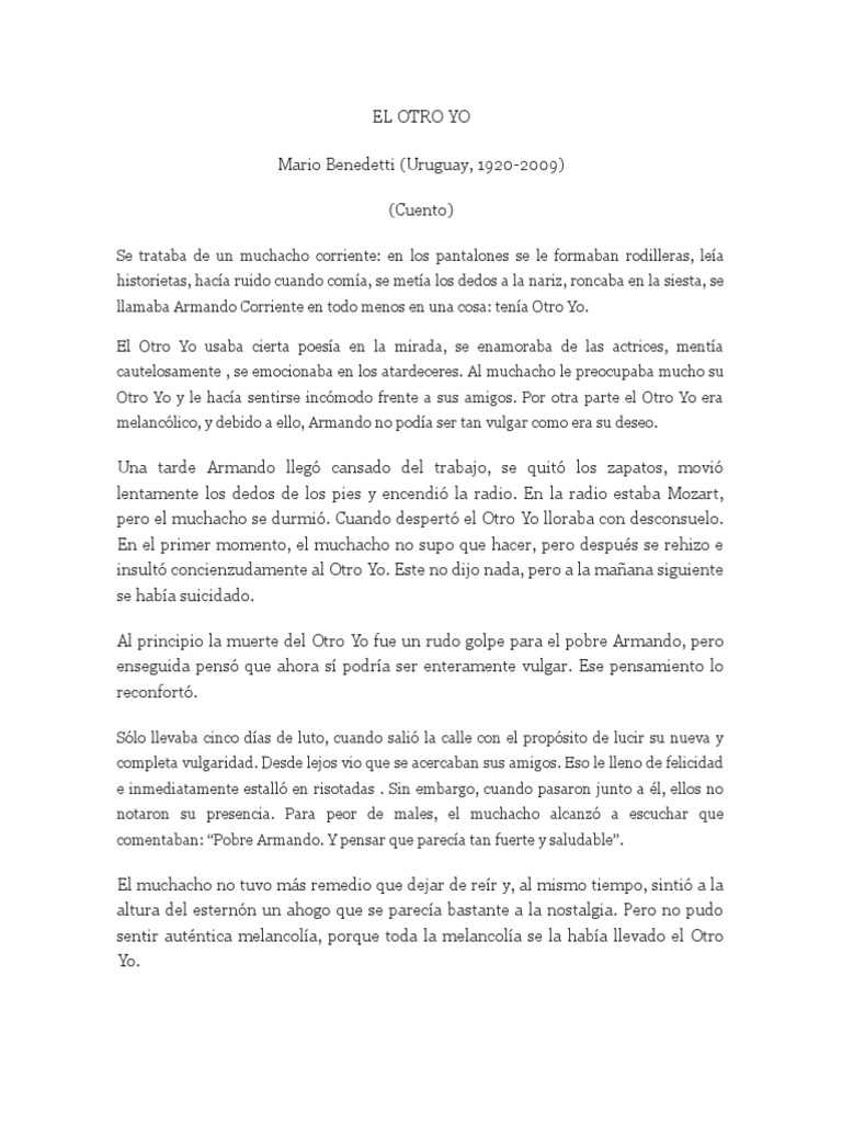 Cuento El Otro Yo | PDF | Cuba