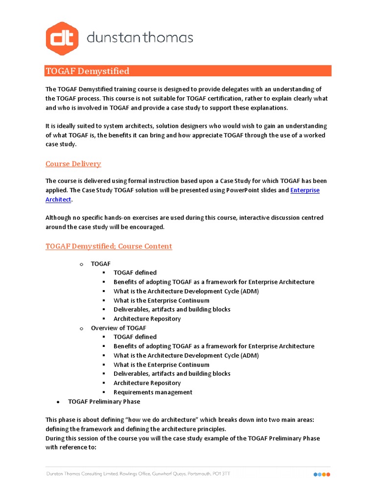 Architecture Basics | PDF | Enterprise Architecture | Information ...