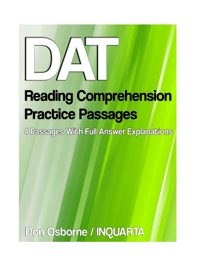 DAT Reading Comprehension PDF | Download Free PDF | Bone | Dissociation ...
