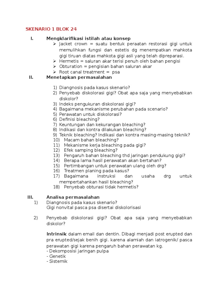 Penyebab dan Perawatan Diskolorasi Gigi | PDF