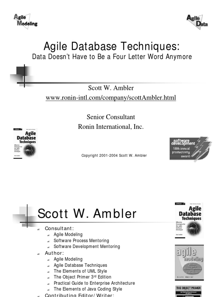 Agile Database Techniques | PDF | Agile Software Development | Databases