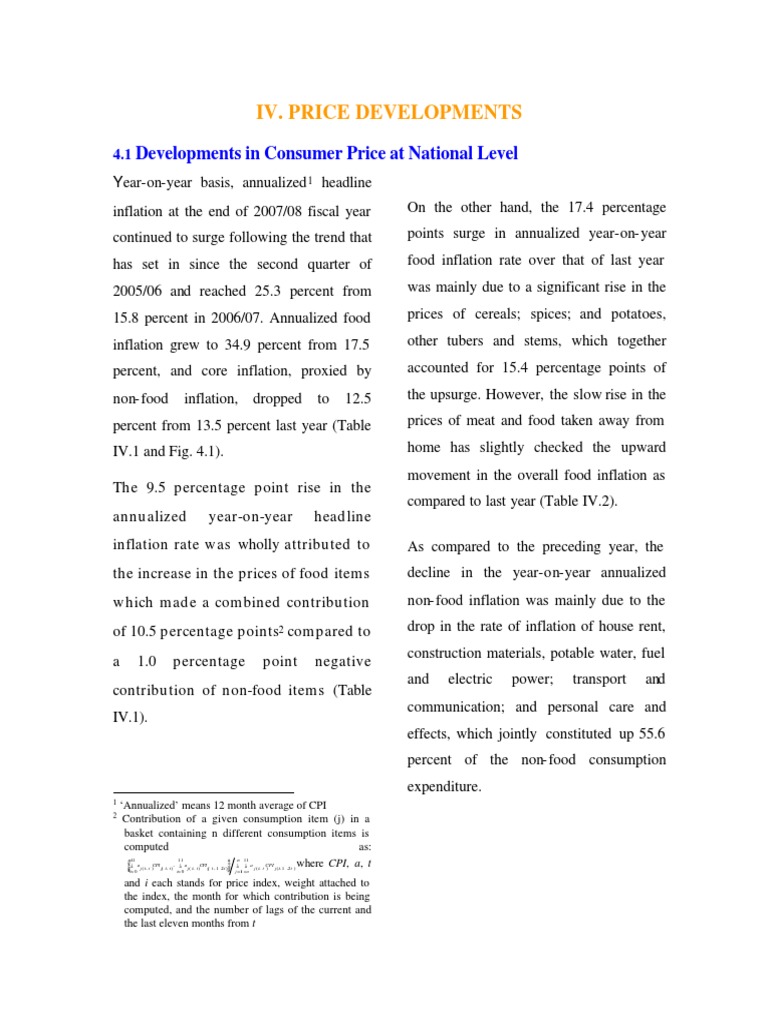 NBE Price Development | PDF | Consumer Price Index | Inflation