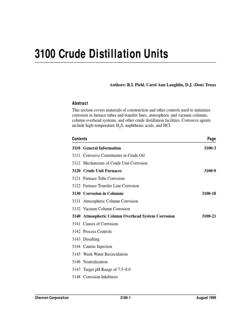 Crude Distillation Units | PDF | Corrosion | Petroleum