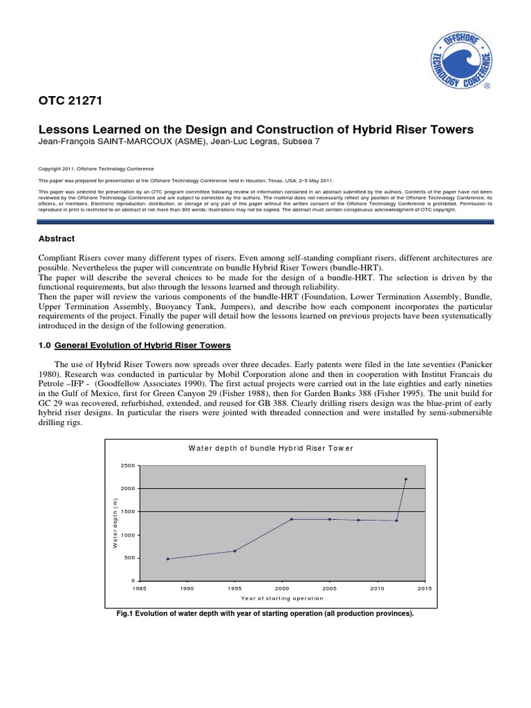 OTC 21271 Lessons Learned On The Design and Construction of Hybrid ...